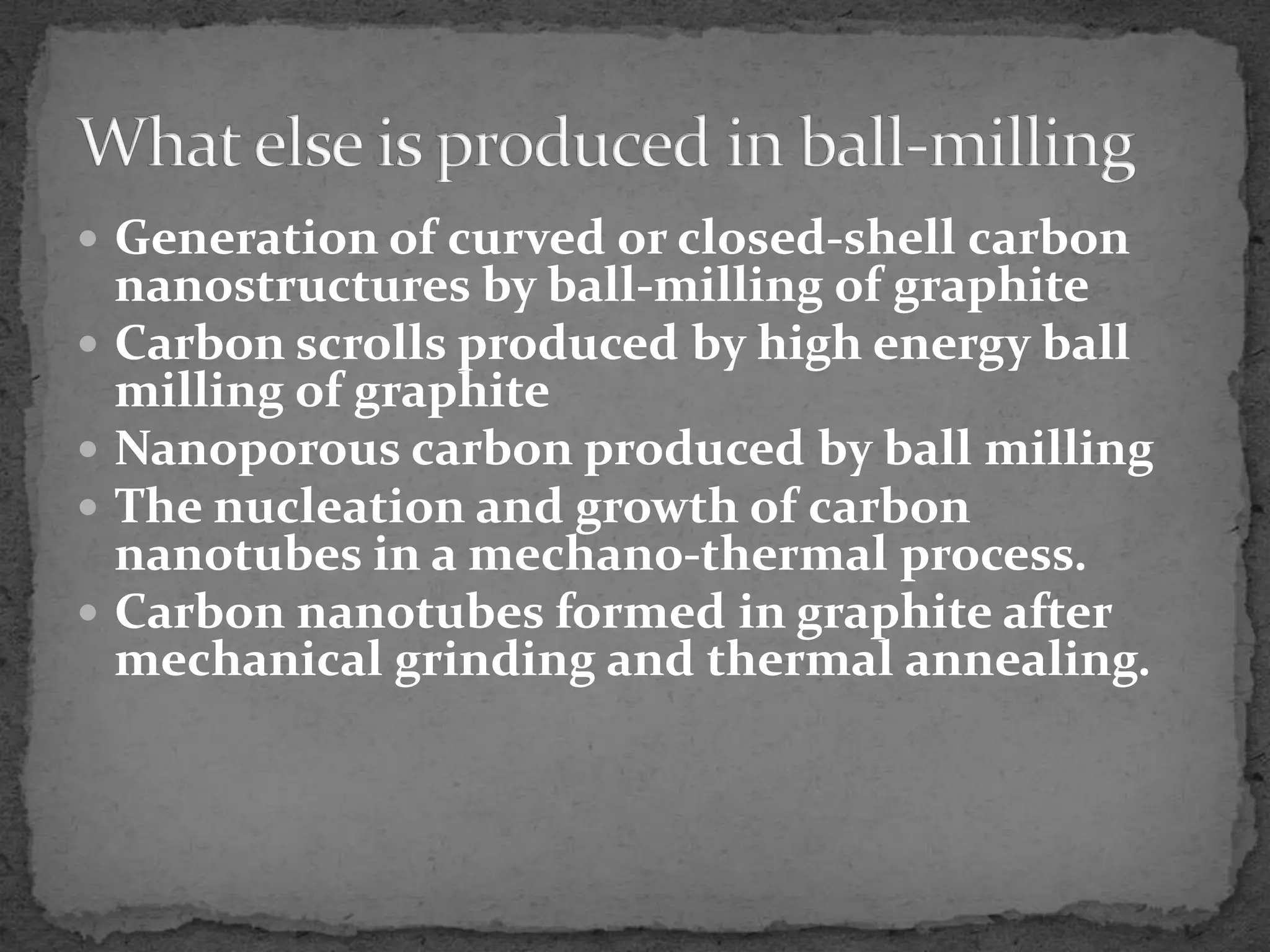 Nano Ball Milling | PPTX