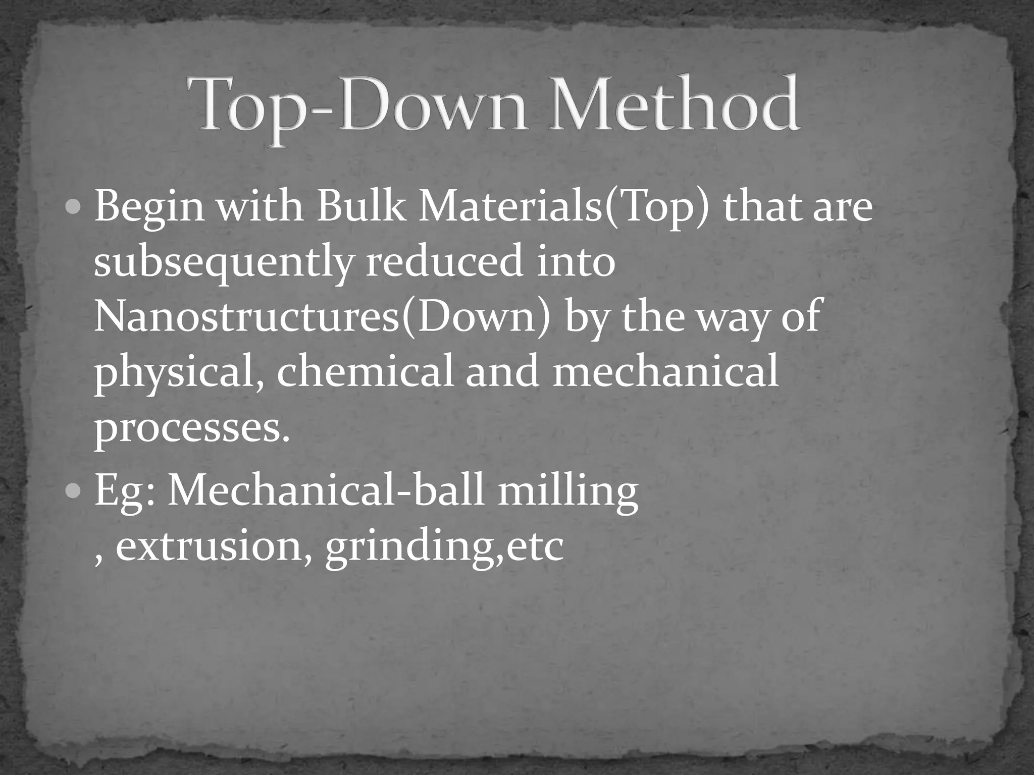 Nano Ball Milling | PPTX
