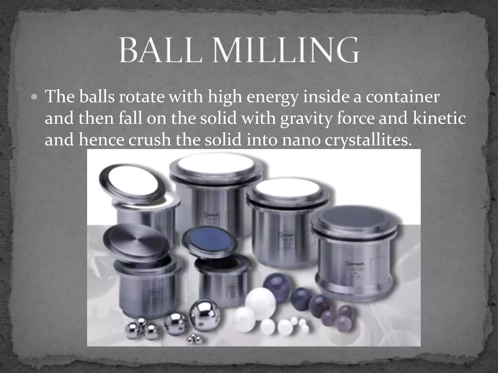 Nano Ball Milling | PPTX