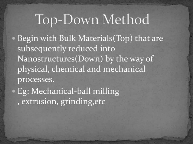 Nano Ball Milling | PPTX