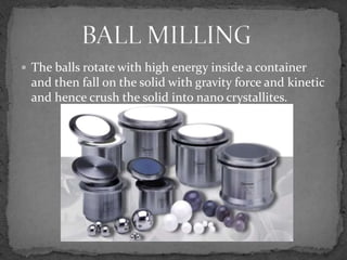 Nano Ball Milling | PPTX