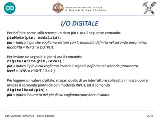 Lezione 1 arduino - corso 20 ore | PPT