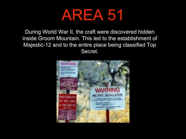 Area 51. What secrets does it hold? | PPTX | Science Fiction | Genres