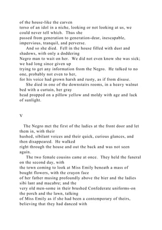 1 A Rose for Emily by William Faulkner I .docx