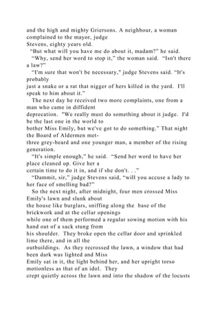 1 A Rose for Emily by William Faulkner I .docx