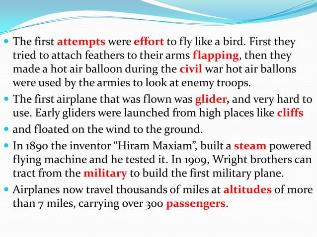 Amazing inventions - the aeroplane | PPTX