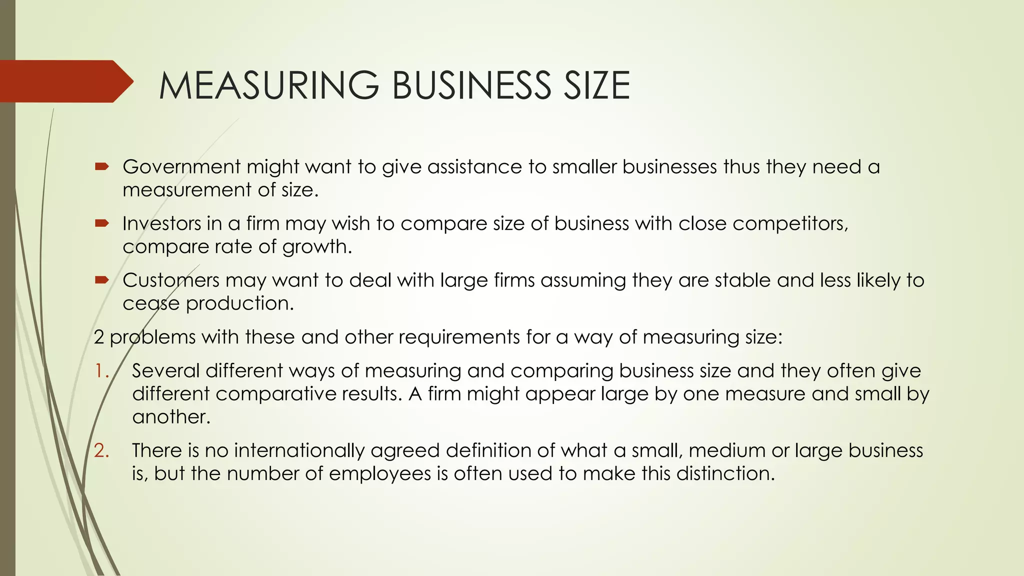 Topic 3 Size of business Cambridge AS and A Level | PPTX