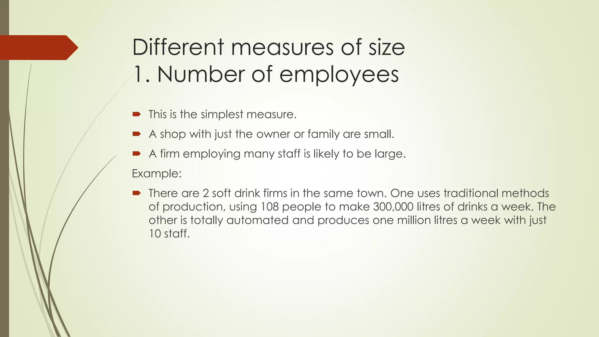 Topic 3 Size of business Cambridge AS and A Level | PPTX