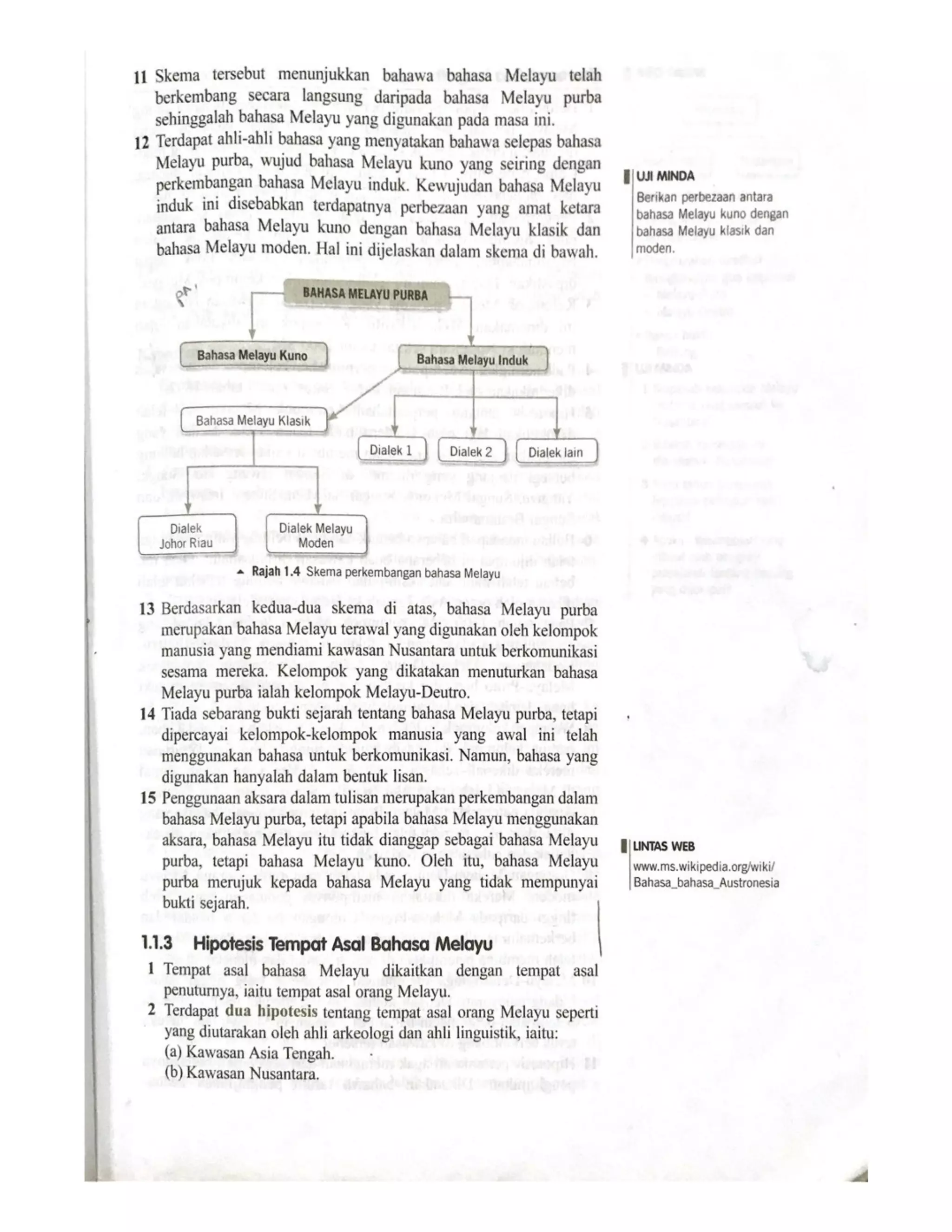 1 Asal Usul Bahasa Melayu | PDF