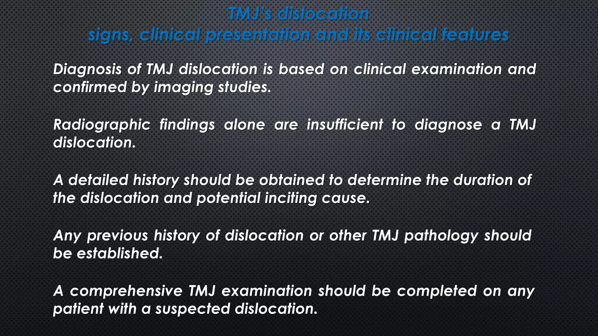 Acute Dislocation temporomandibular joint | PDF