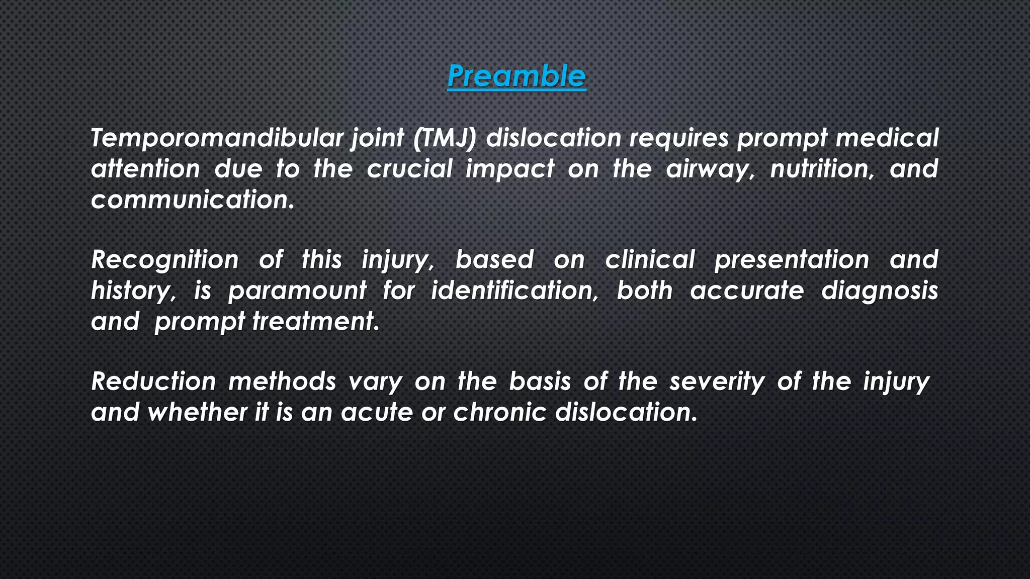 Acute Dislocation temporomandibular joint | PDF