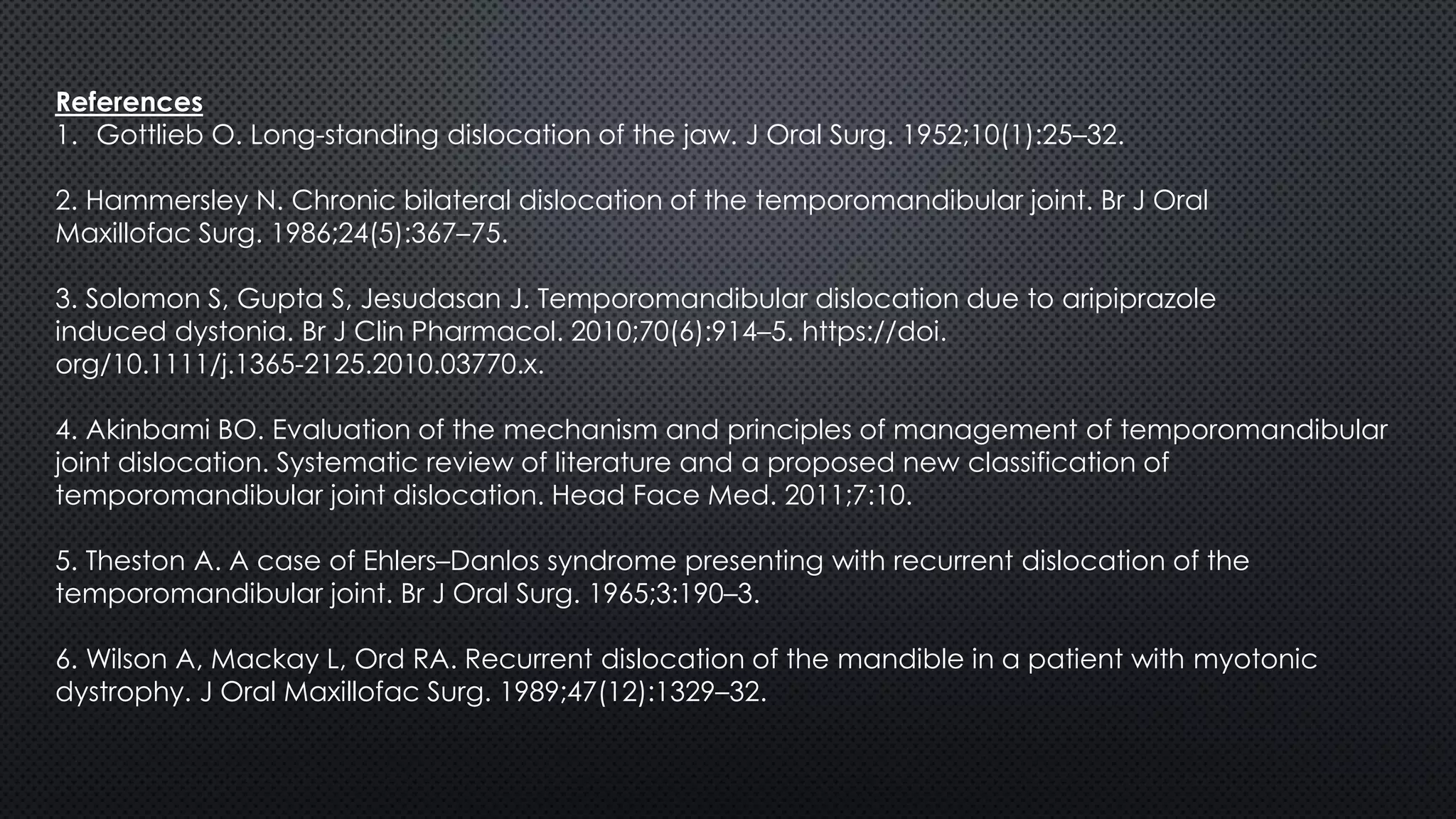 Acute Dislocation temporomandibular joint | PDF
