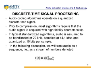1 AUDIO SIGNAL PROCESSING | PPTX