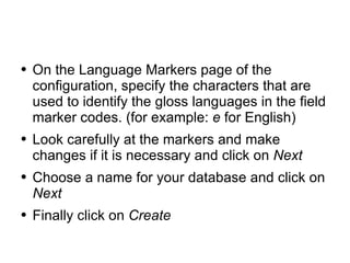 Lexique Pro (1rst Assignment) | PPT