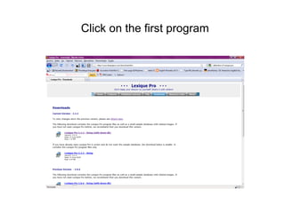 Lexique Pro (1rst Assignment) | PPT