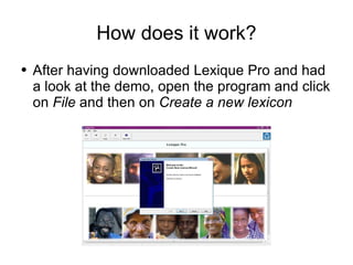 Lexique Pro (1rst Assignment) | PPT
