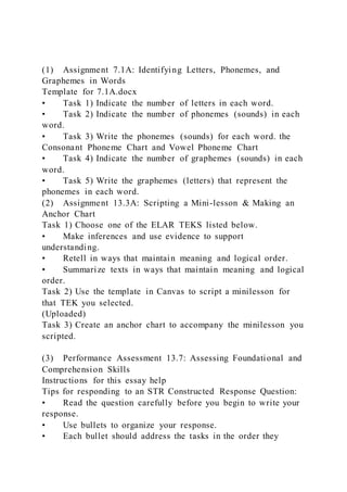 (1)assignment 7.1 a identifying letters, phonemes, and graphemes | DOCX