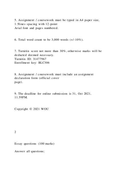 1 Assignment BLC30603 Warehouse Management | PDF