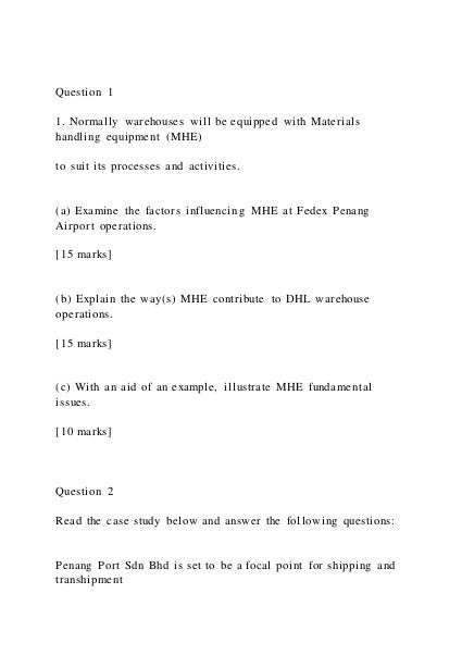 1 Assignment BLC30603 Warehouse Management | PDF