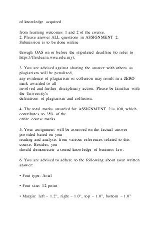 1 Assignment BLC30603 Warehouse Management | PDF