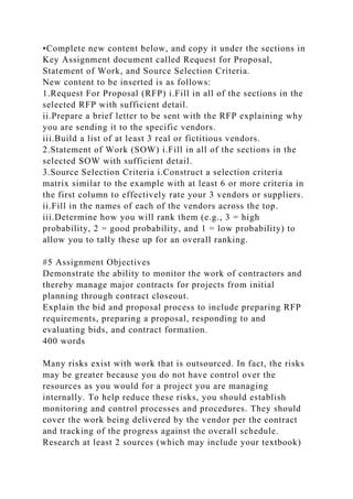 #1 Assignment Objectives Explain the bid and proposal process to.docx