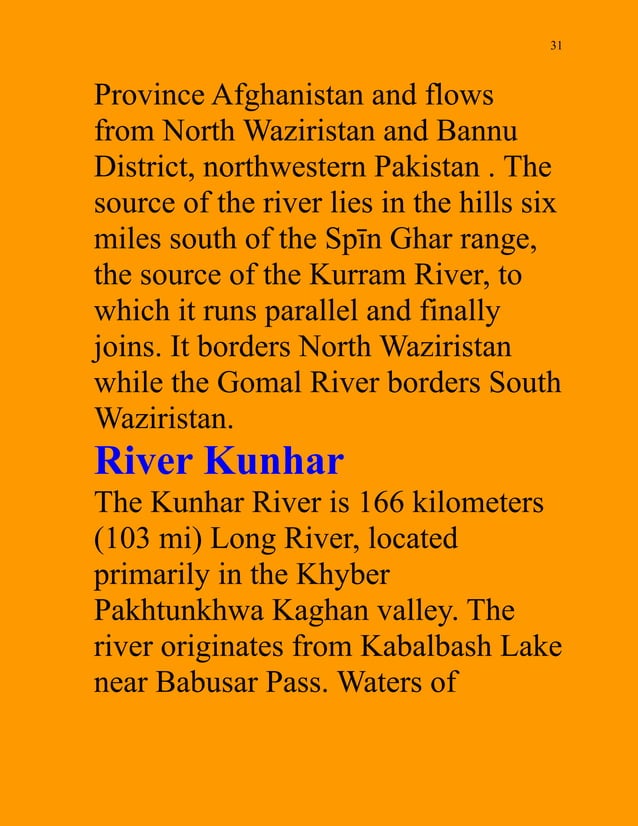 Rivers of pakistan | PDF | Asia Travel | Travel Locations