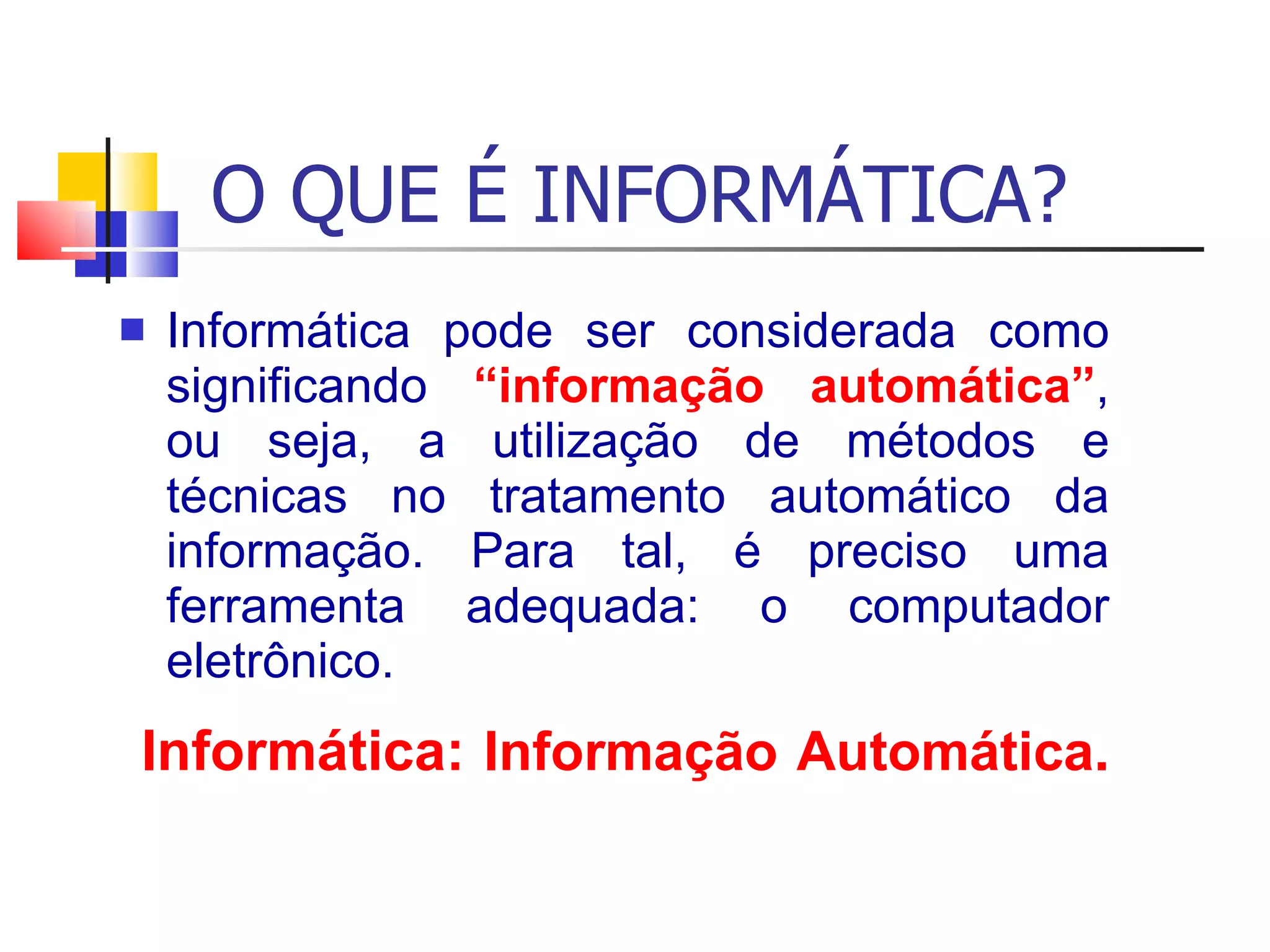 1ª aula introdução a informática | PPT
