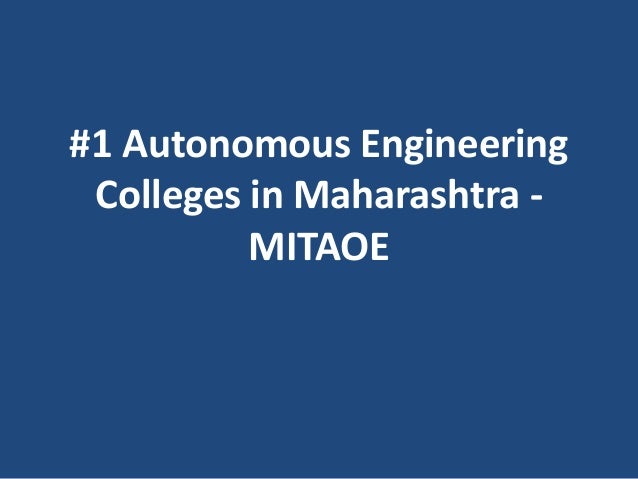 #1 Autonomous Engineering Colleges in Maharashtra | PPTX