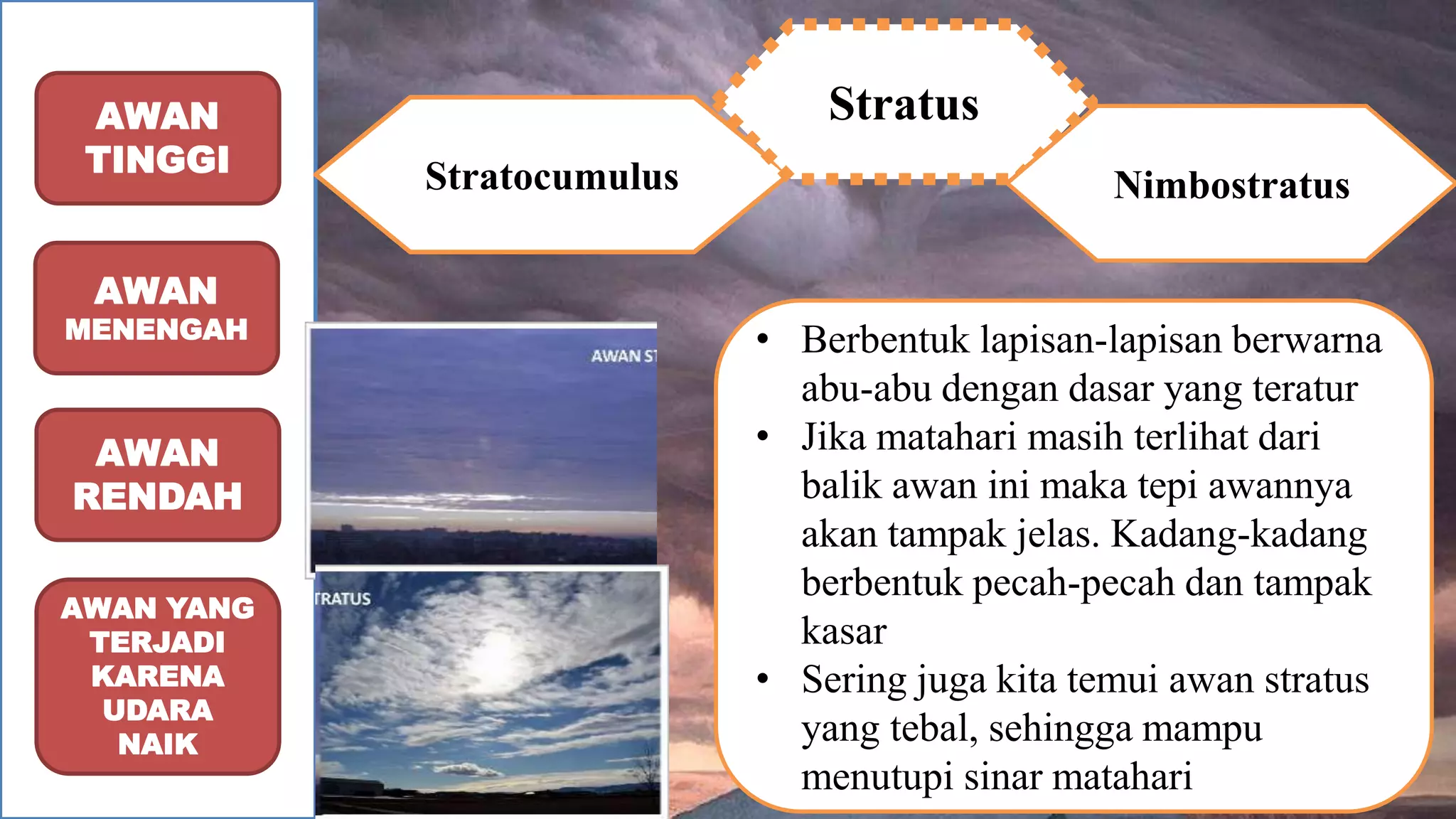 Presentasi Jenis-Jenis Awan Geografi Kelas 10 | PPTX