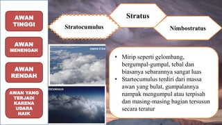 Presentasi Jenis-Jenis Awan Geografi Kelas 10 | PPTX