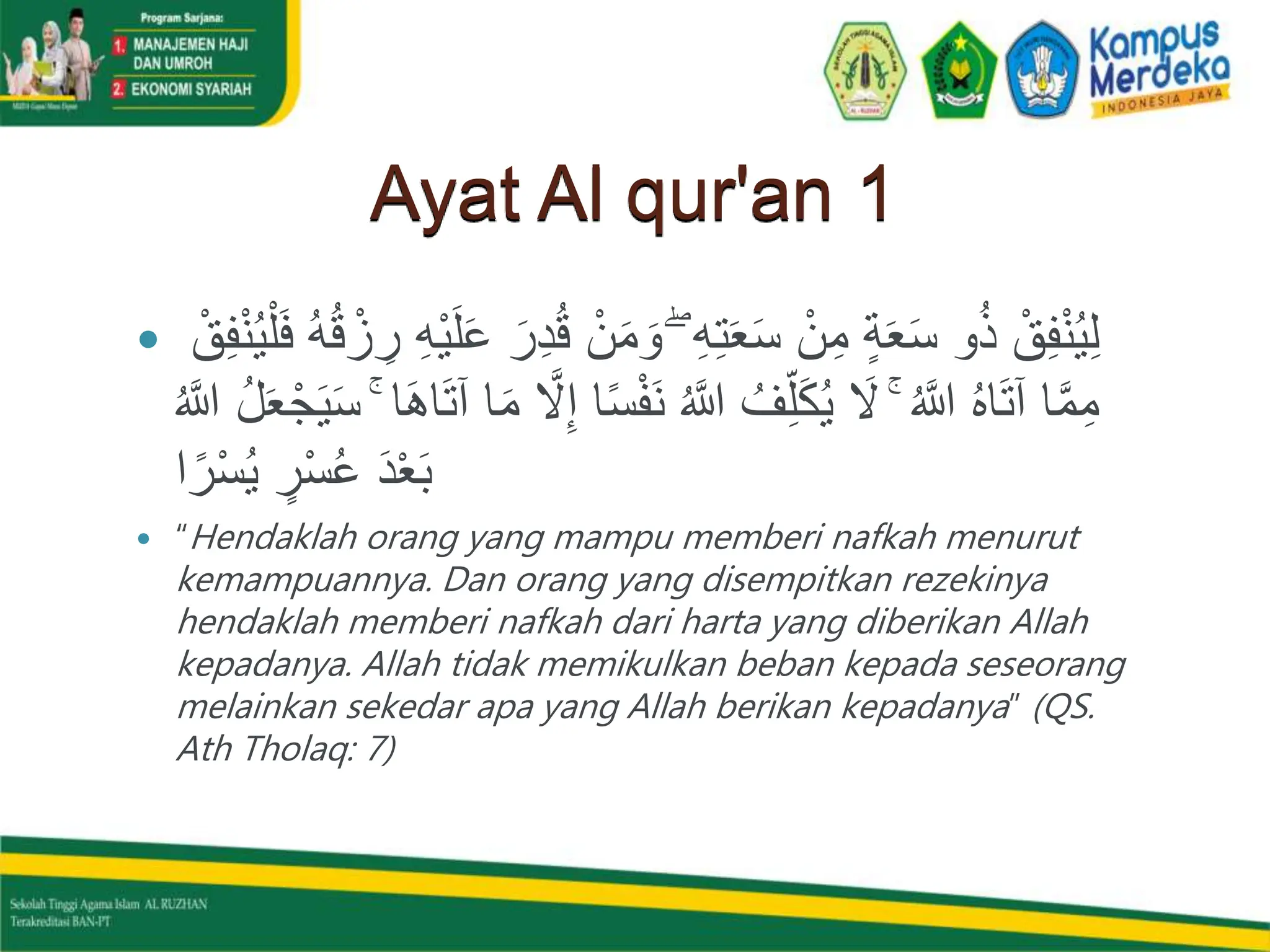 (1) Ayat & Hadist tentang perintah mencari nafkah (bekerja).ppt