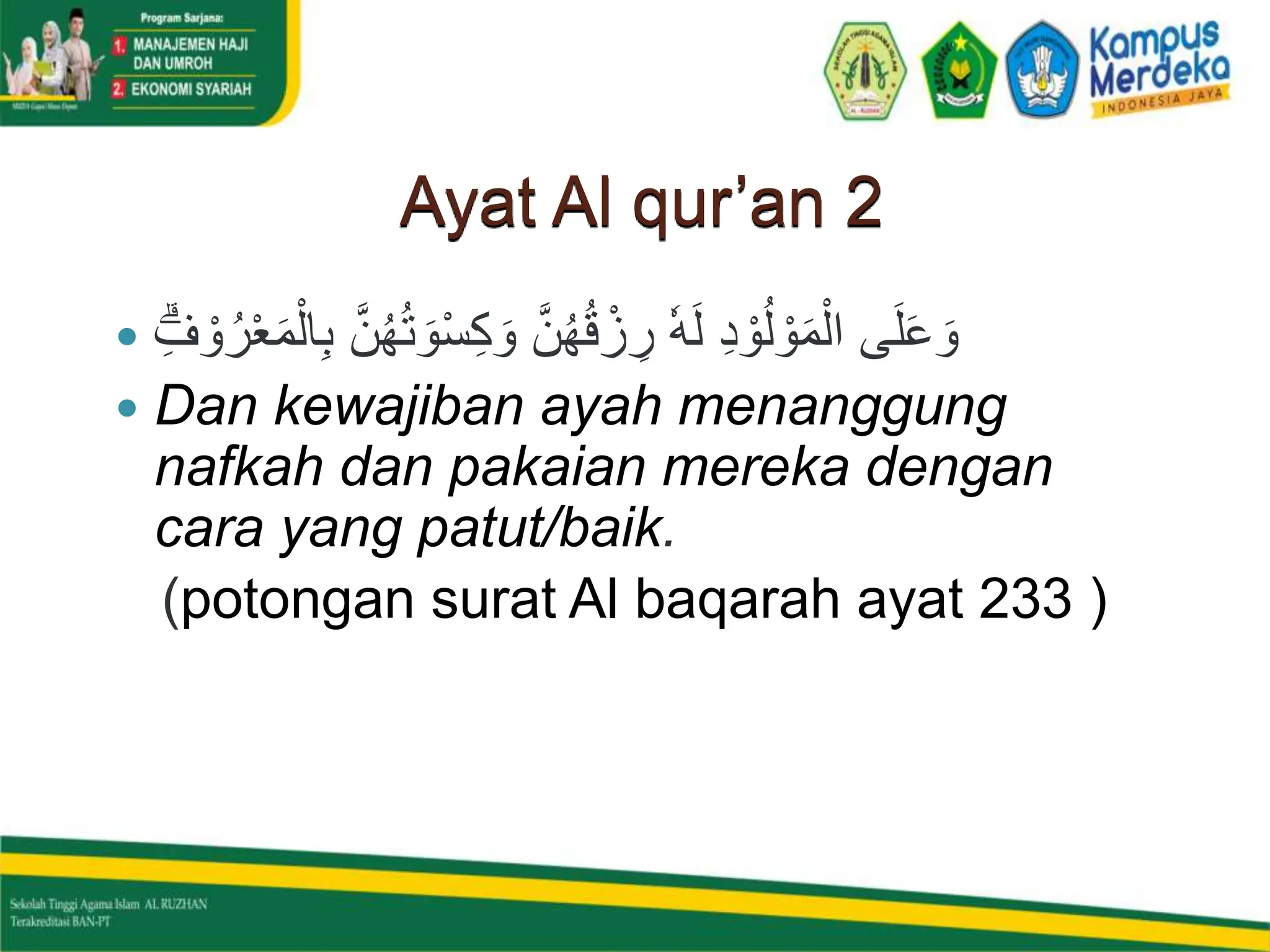 (1) Ayat & Hadist tentang perintah mencari nafkah (bekerja).ppt