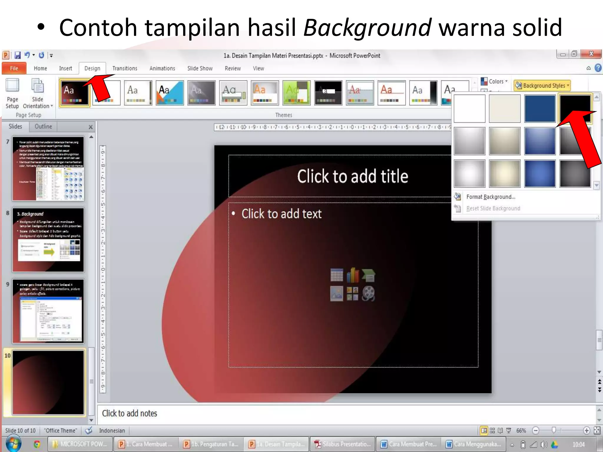 Desain Tampilan pada Materi/Slide Presentasi | PPT