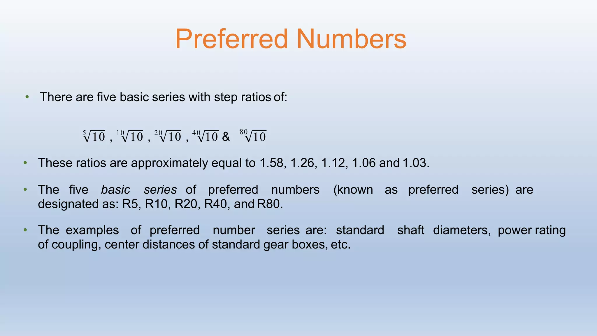 1 b. Machine design - Prefered numbers, asthetic and ergonomic design ...