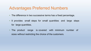 1 b. Machine design - Prefered numbers, asthetic and ergonomic design | PPTX