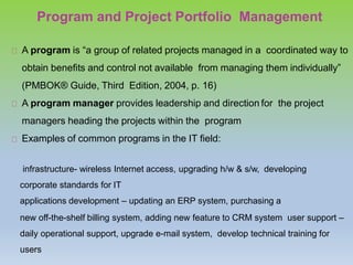 1 b. introduction to project management | PPT