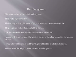 (1) B.A English Part I (Prose) The Spectator Club by Richard Steele (BY ...