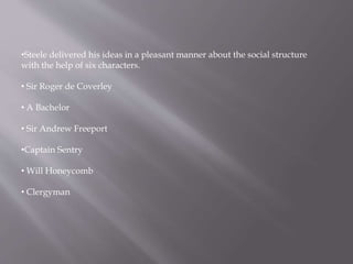 (1) B.A English Part I (Prose) The Spectator Club by Richard Steele (BY ...