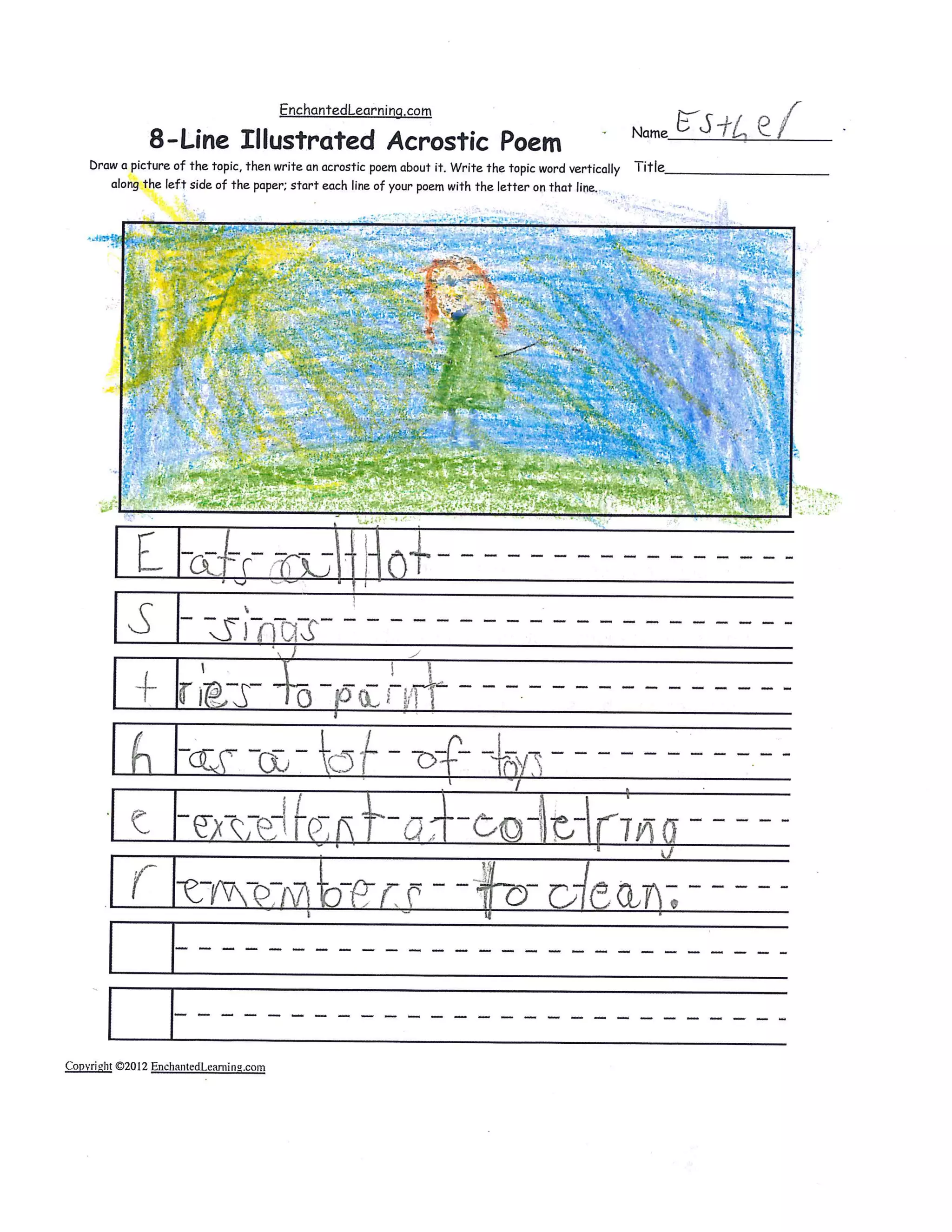 Acrostic Poems - Mrs. Byron's 1st Grade Class | PDF | Poetry | Books ...