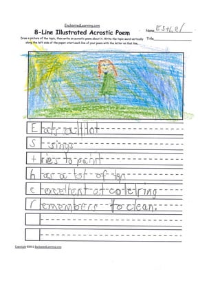 Acrostic Poems - Mrs. Byron's 1st Grade Class | PDF | Poetry | Books ...