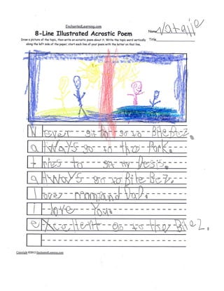 Acrostic Poems - Mrs. Byron's 1st Grade Class | PDF | Poetry | Books ...