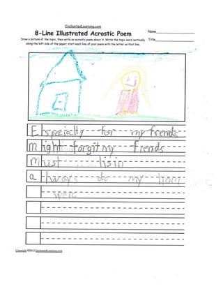 Acrostic Poems - Mrs. Byron's 1st Grade Class | PDF | Poetry | Books ...