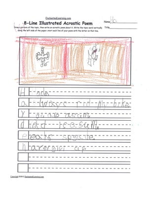 Acrostic Poems - Mrs. Byron's 1st Grade Class | PDF | Poetry | Books ...