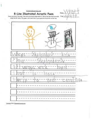 Acrostic Poems - Mrs. Byron's 1st Grade Class | PDF | Poetry | Books ...