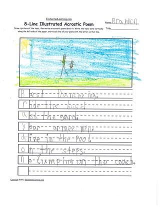Acrostic Poems - Mrs. Byron's 1st Grade Class | PDF | Poetry | Books ...