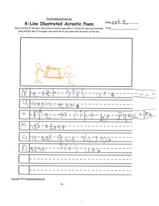 Acrostic Poems - Mrs. Byron's 1st Grade Class | PDF | Poetry | Books ...