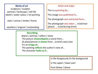 1 b describing a work of art-class | PPTX