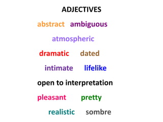 Describing a work of art | PPTX