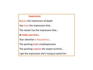 Describing a work of art | PPTX