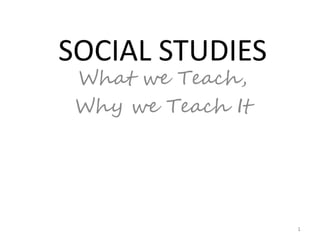 Introduction in Social Studies 2 Social Studies | PDF